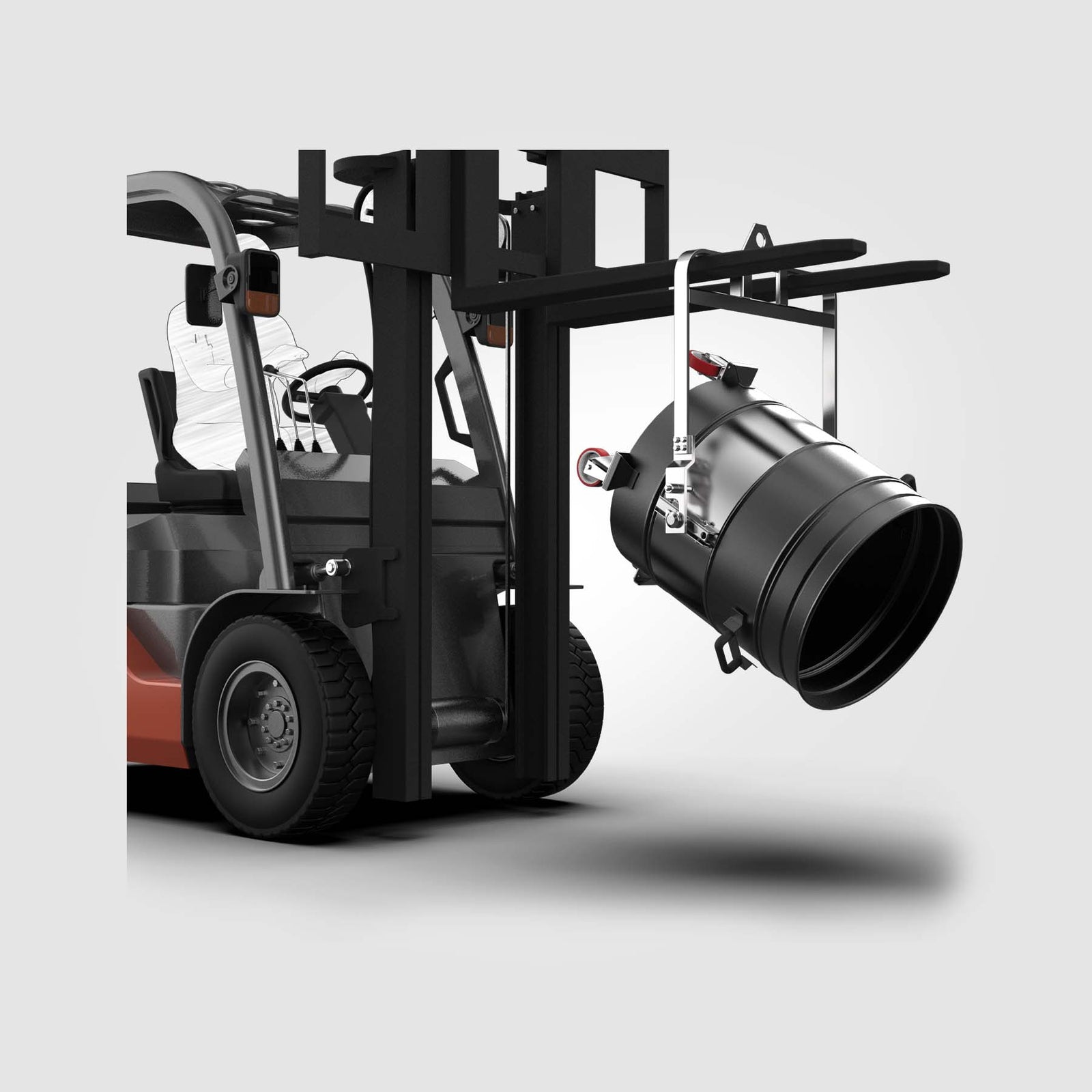 Tiltable Kit for Depureco Industrial Vacuum bin full of metal chips