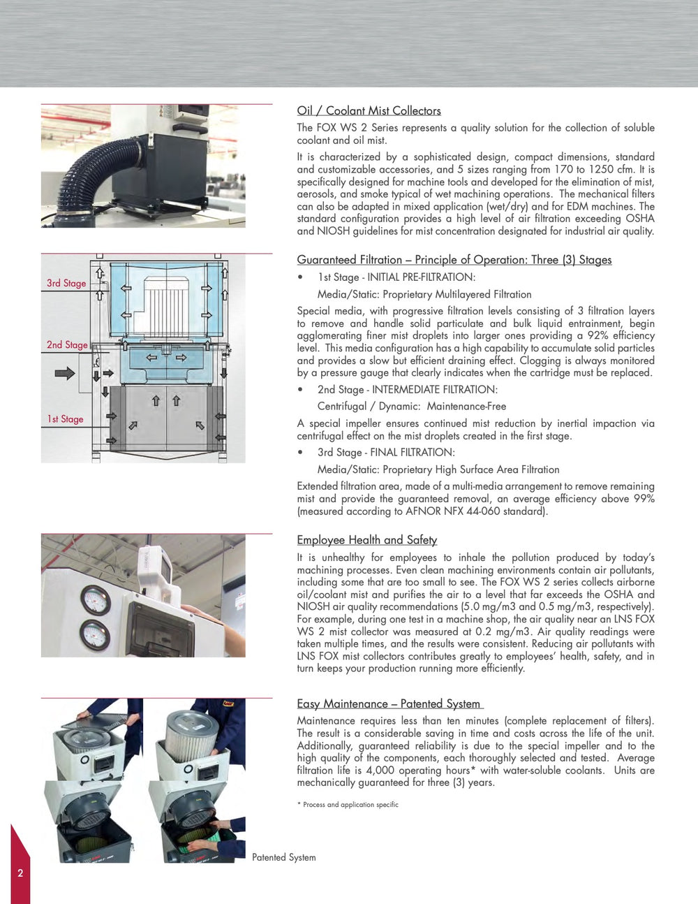 LNS FOX WS2 Oil & Coolant Mist Collector